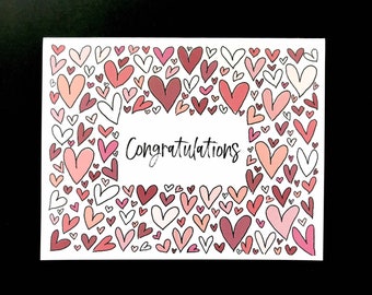 Happy Birthday Card With Heart Doodles - Etsy