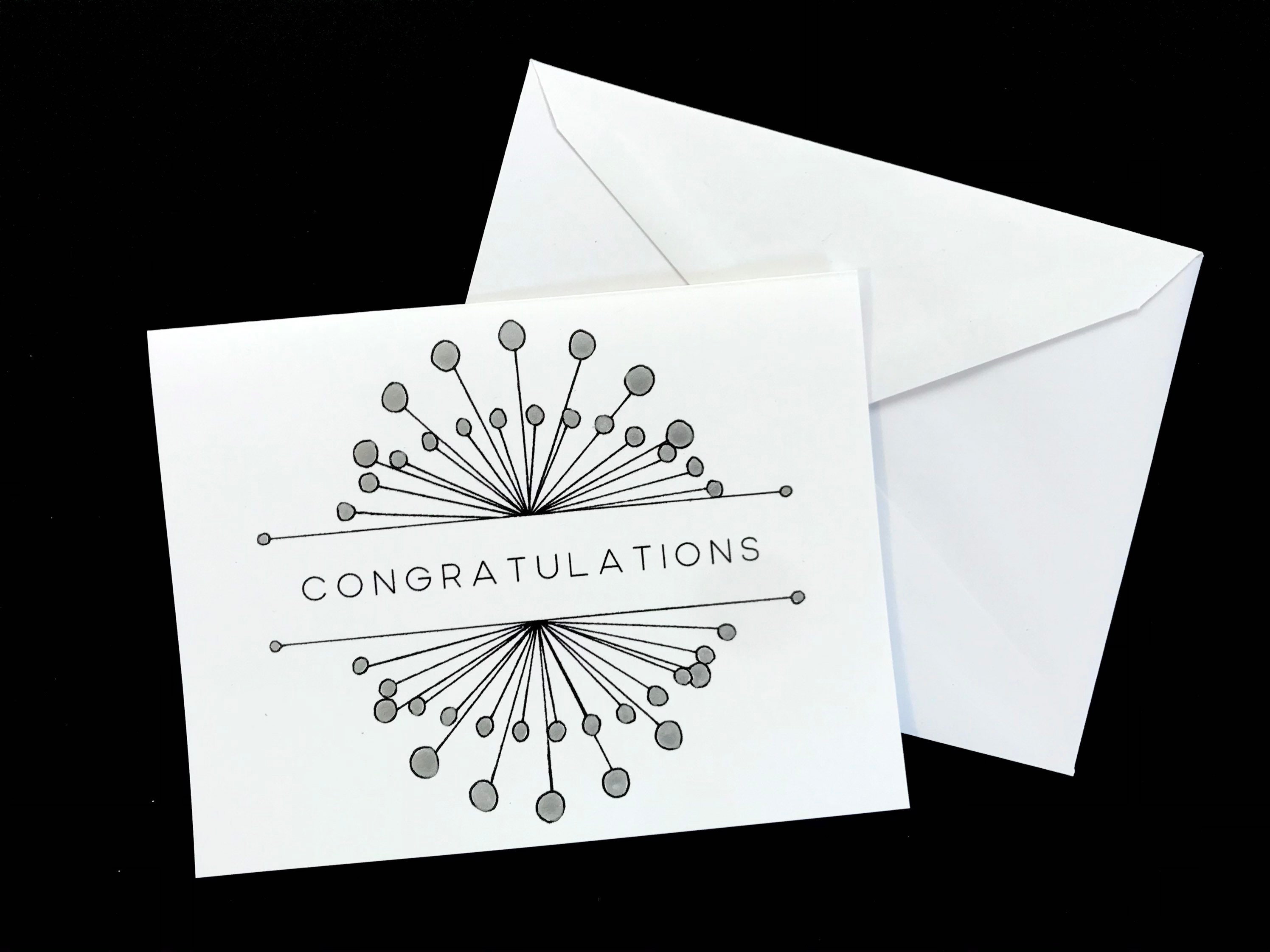 Gender Neutral Congratulations Card Handmade Metallic Gold - Etsy