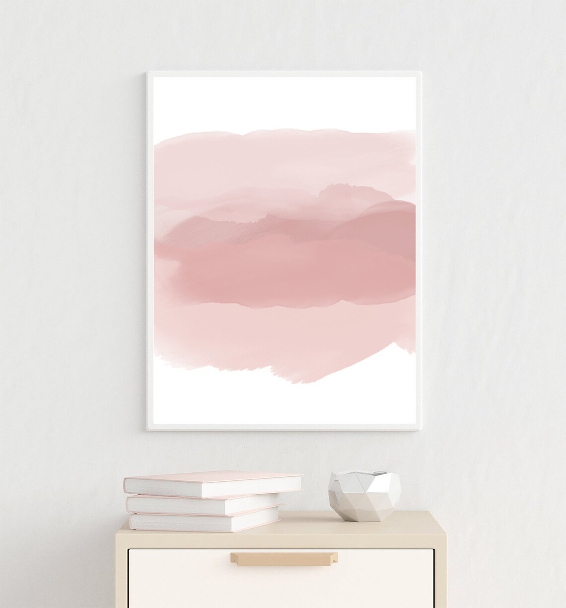 Pink Abstract Watercolor Art Print Pink Watercolor Art Print | Etsy