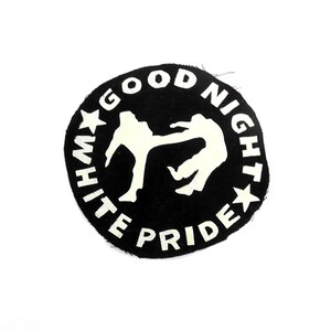 Antifascist Patch, Good Night White Pride Patch, Political Patch ...
