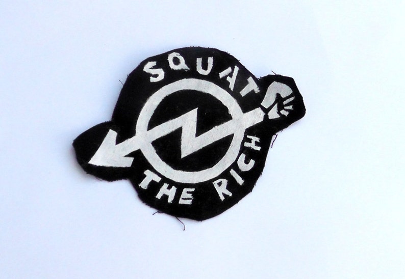 Political Patch Squat the Rich Punk Patches Skinhead Patch - Etsy Sweden