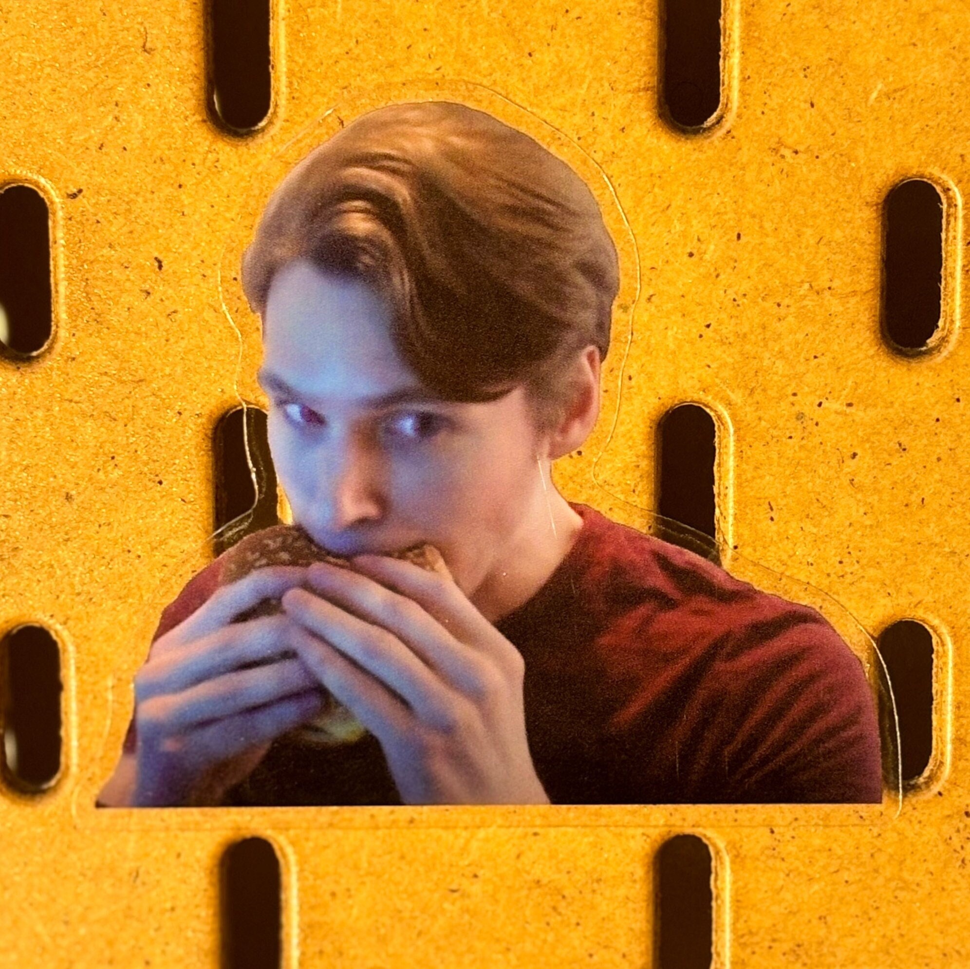 3 Jerma985 Clear Sticker Eating Burger - Etsy