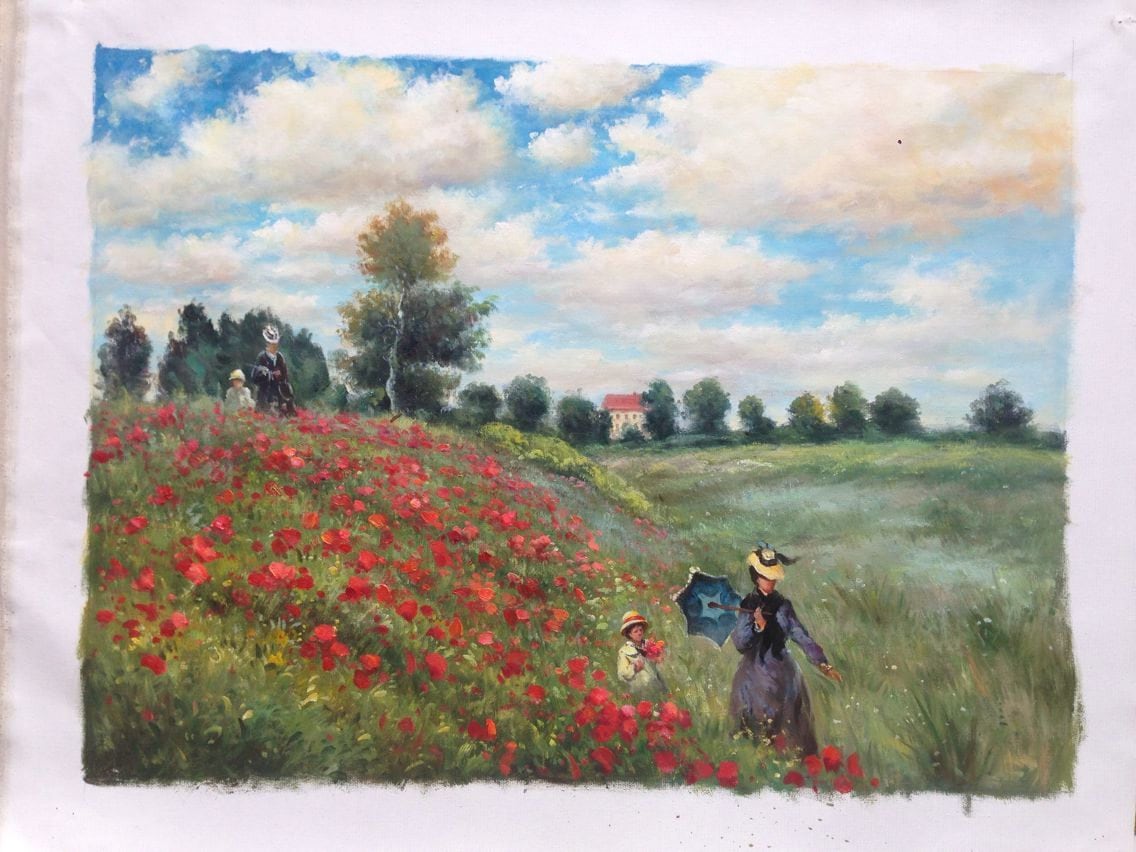 Field of Poppies Argenteuil Claude Monet Oil Painting - Etsy