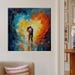 Romantic Couple Oil Painting on Canvas: Modern Wall Art - Etsy