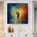 Romantic Couple Oil Painting on Canvas: Modern Wall Art - Etsy
