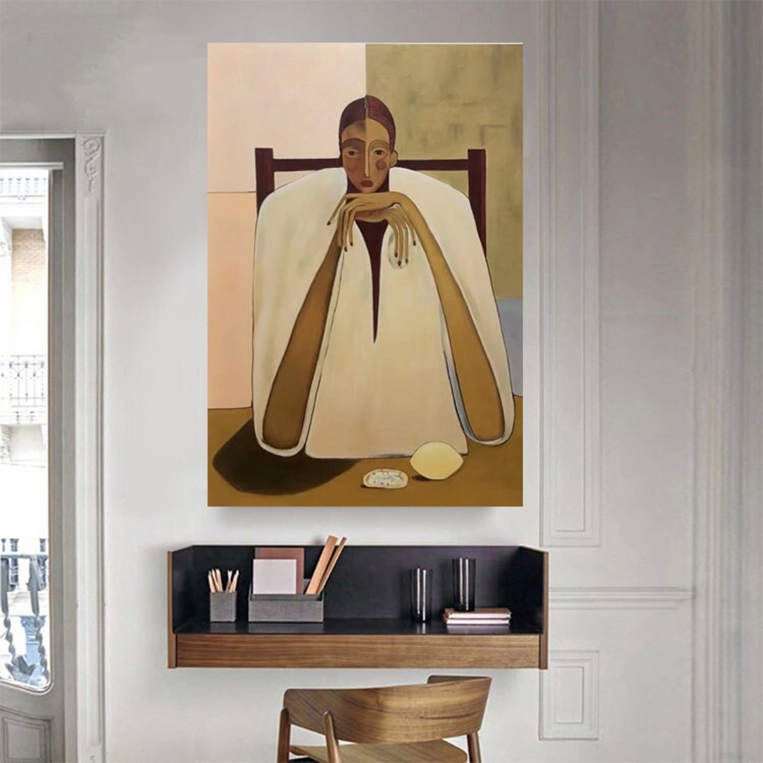 Man Thinking Abstract Figure Art Gift,custom Painting,minimalist ...