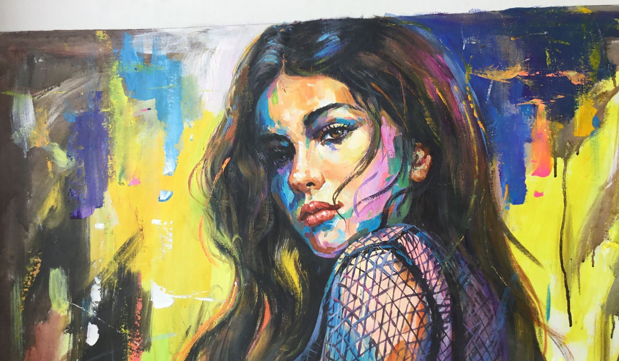 Custom Pop Art Portrait From PhotoPortrait of lady Oil | Etsy