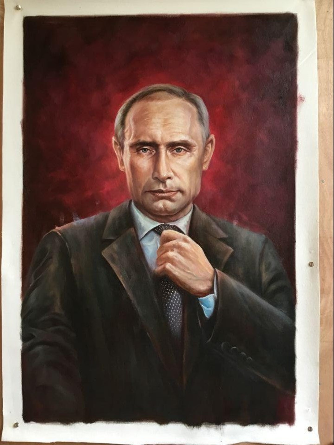 Putin Portrait Oil Paintingman Portrait From - Etsy