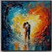 Romantic Couple Oil Painting on Canvas: Modern Wall Art - Etsy