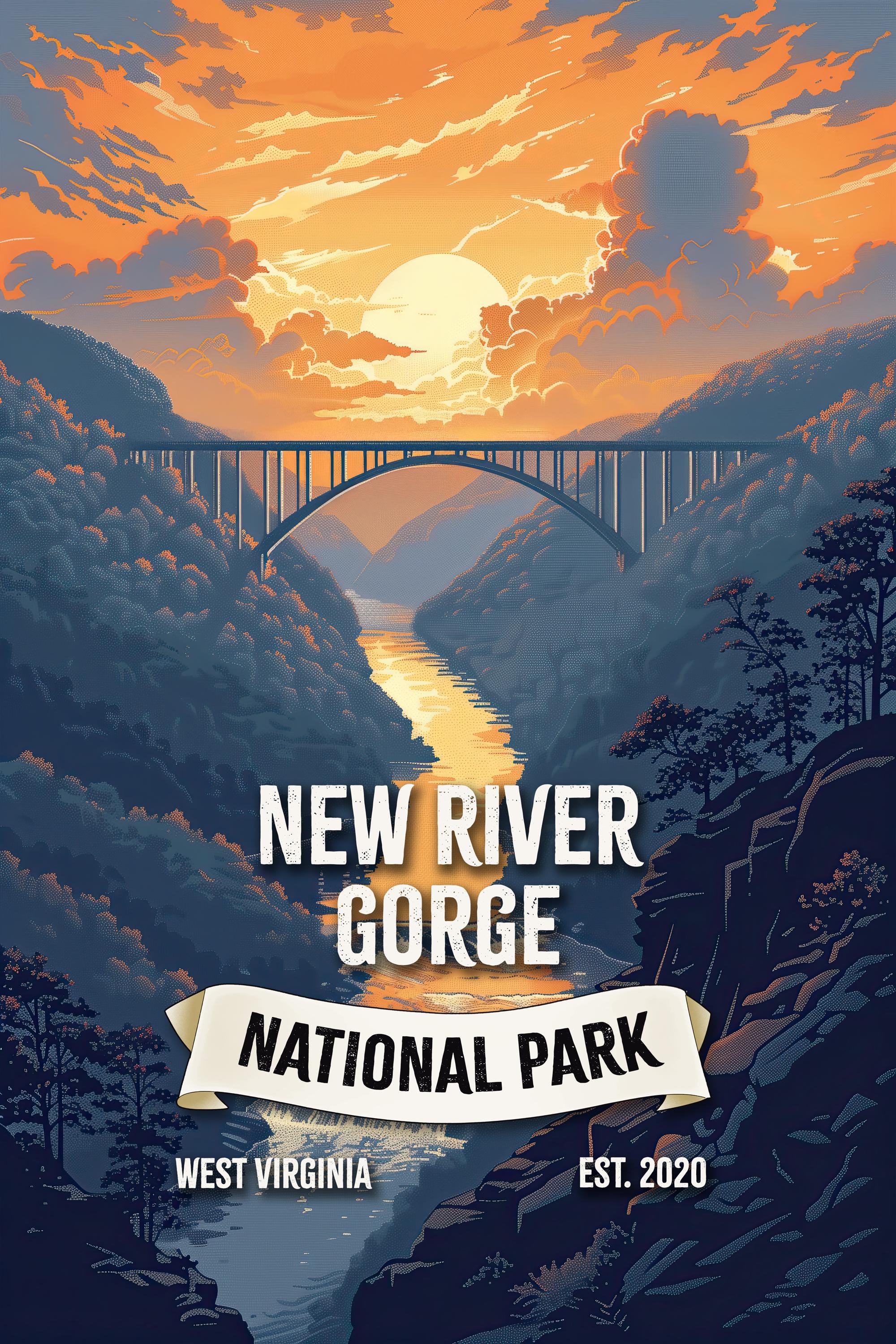 New River Gorge National Park & Preserve Poster - Etsy