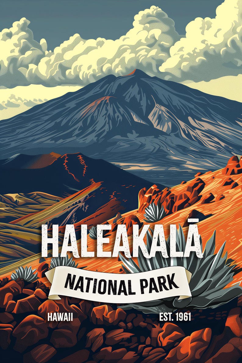 Haleakalā National Park Poster - Etsy