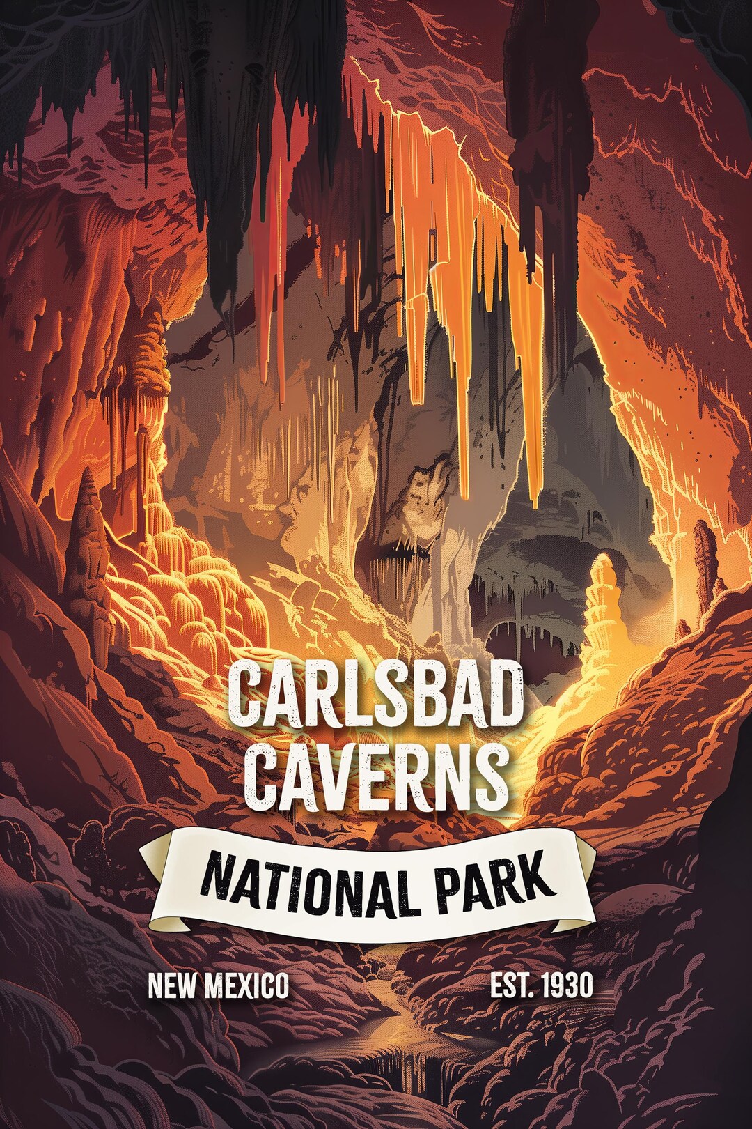 Carlsbad Caverns National Park Poster - Etsy
