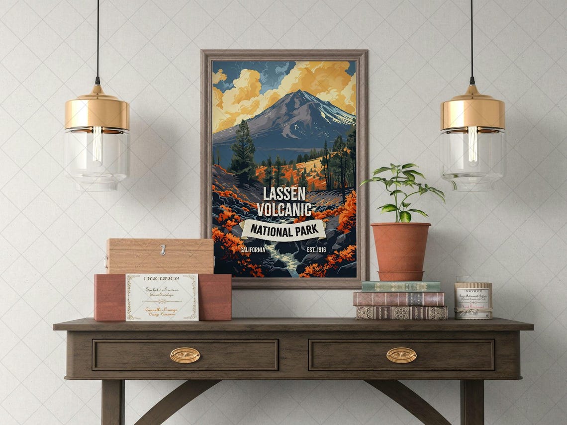 Lassen Volcanic National Park Poster - Etsy