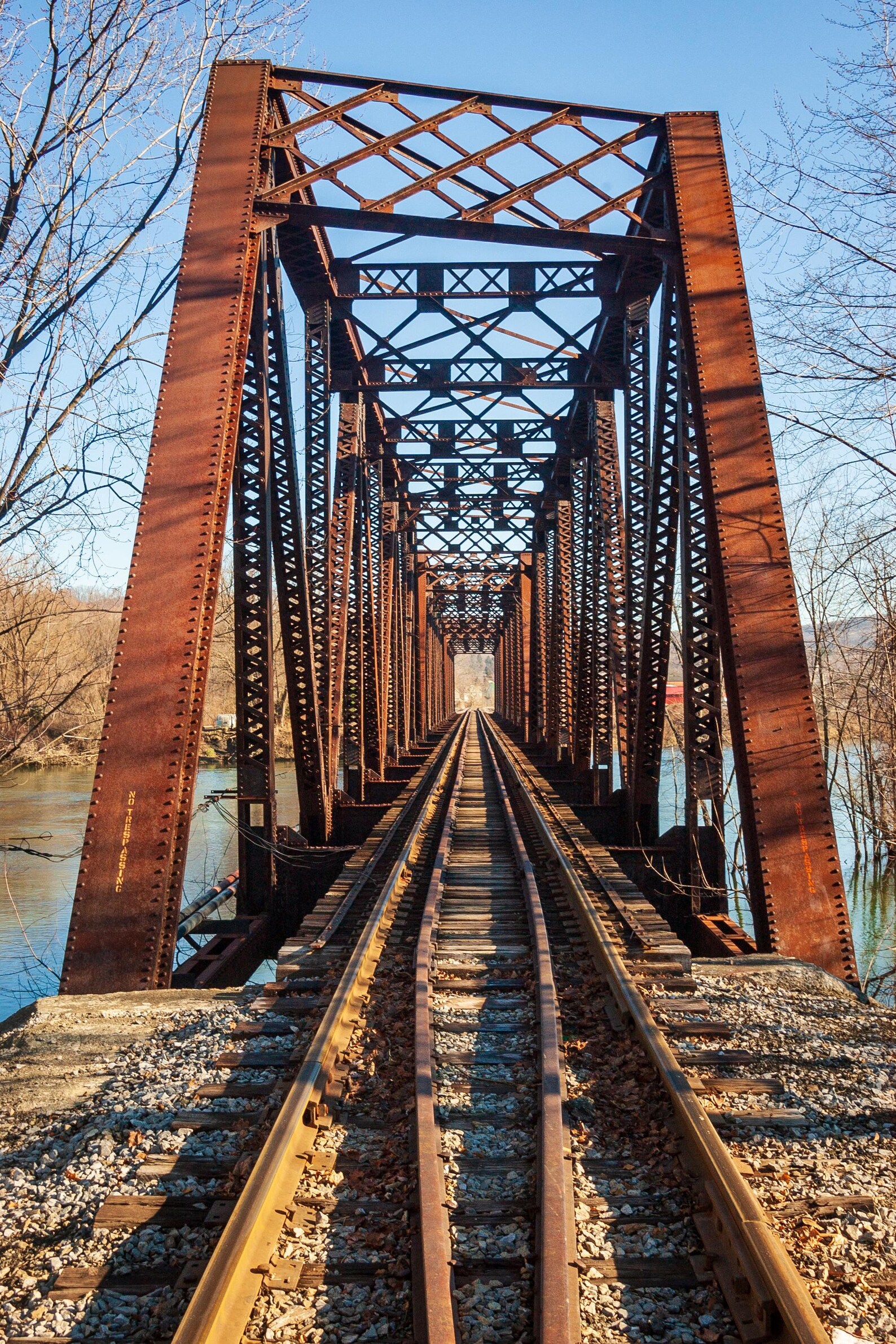 The Train Trestle Bridge Across the Allegheny River, Warren, PA ...