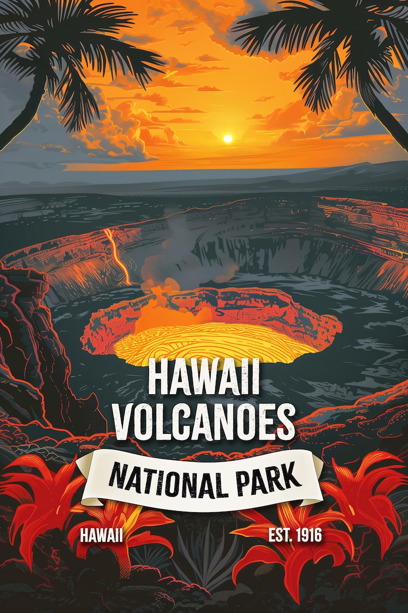Hawai‘i Volcanoes National Park Poster - Etsy