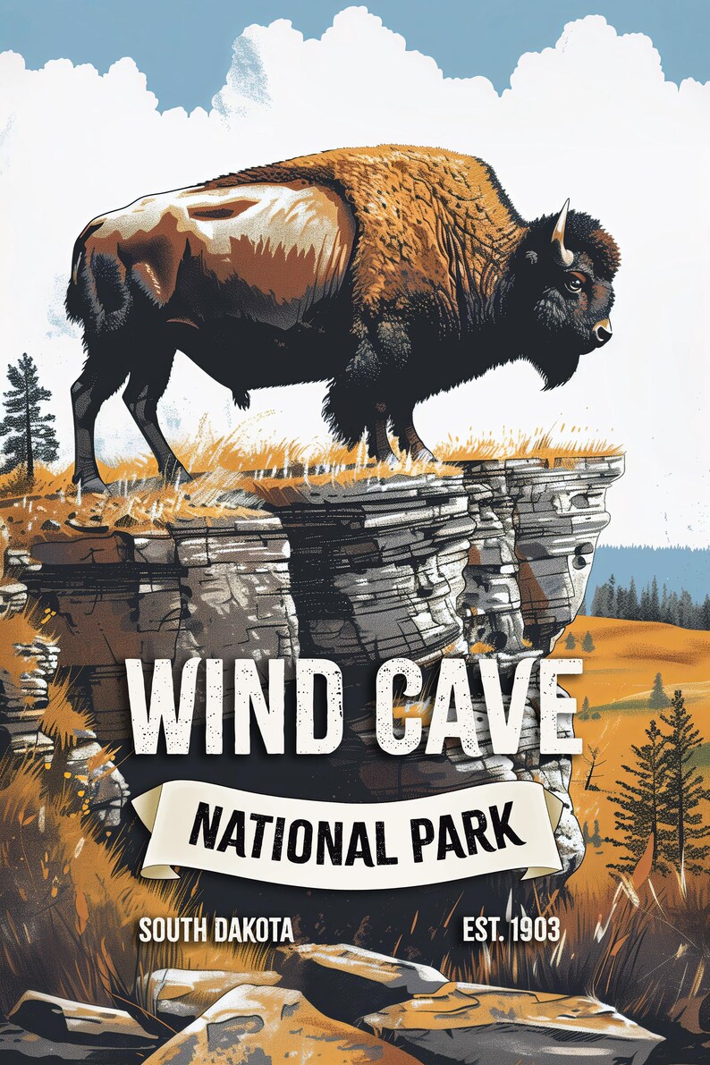 Wind Cave National Park Poster - Etsy
