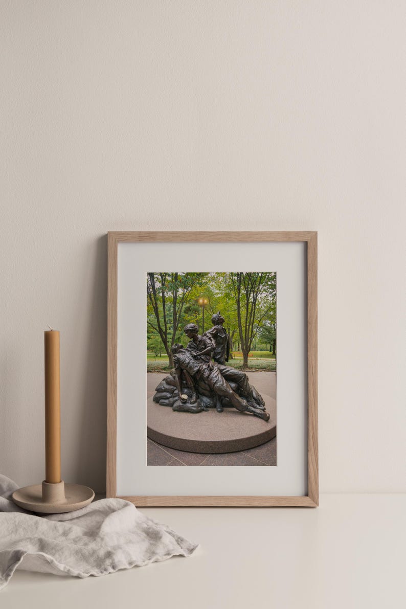 Vietnam Women's Memorial Print, Military Nurse Tribute, Washington DC ...