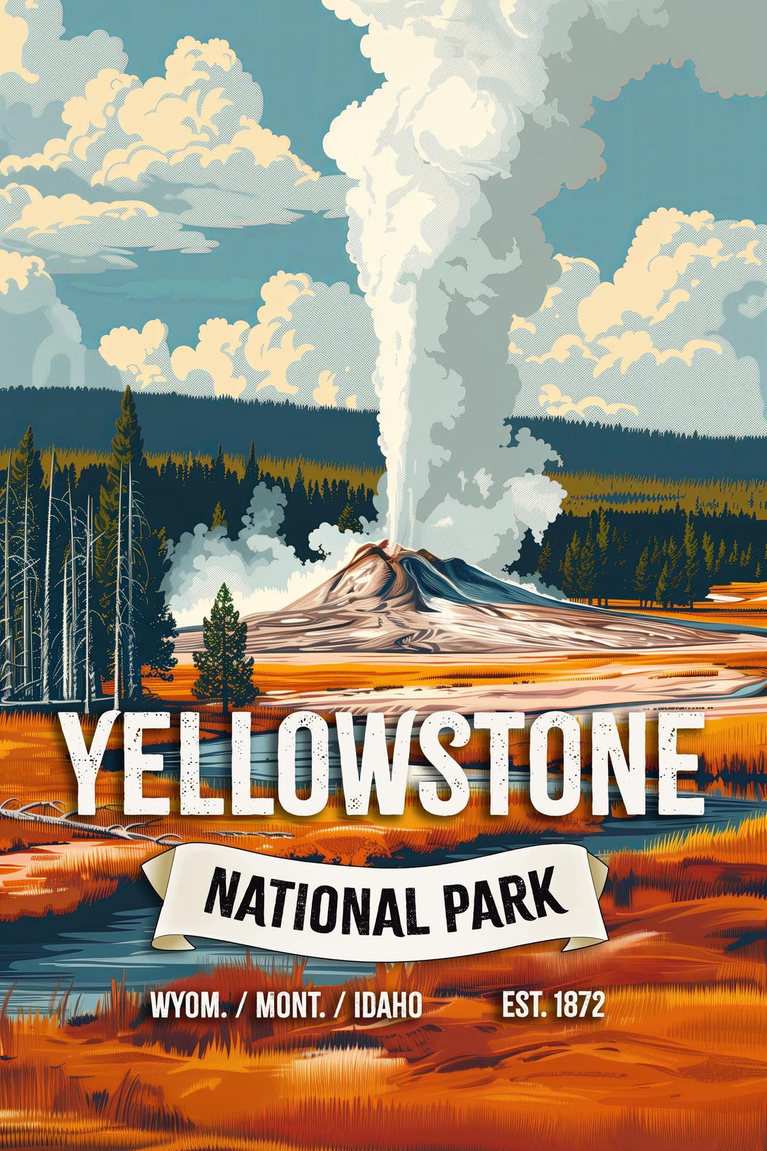 Yellowstone National Park Poster - Etsy