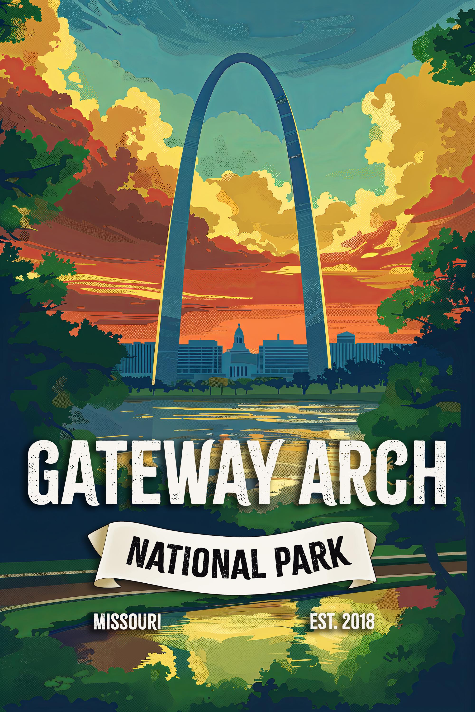 Gateway Arch National Park Poster - Etsy