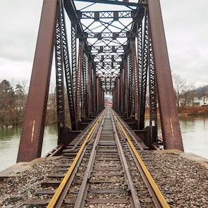 The Train Trestle Bridge Across the Allegheny River, in Warren PA ...