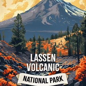 Lassen Volcanic National Park Poster - Etsy