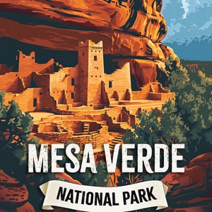 Mesa Verde National Park Poster - Etsy