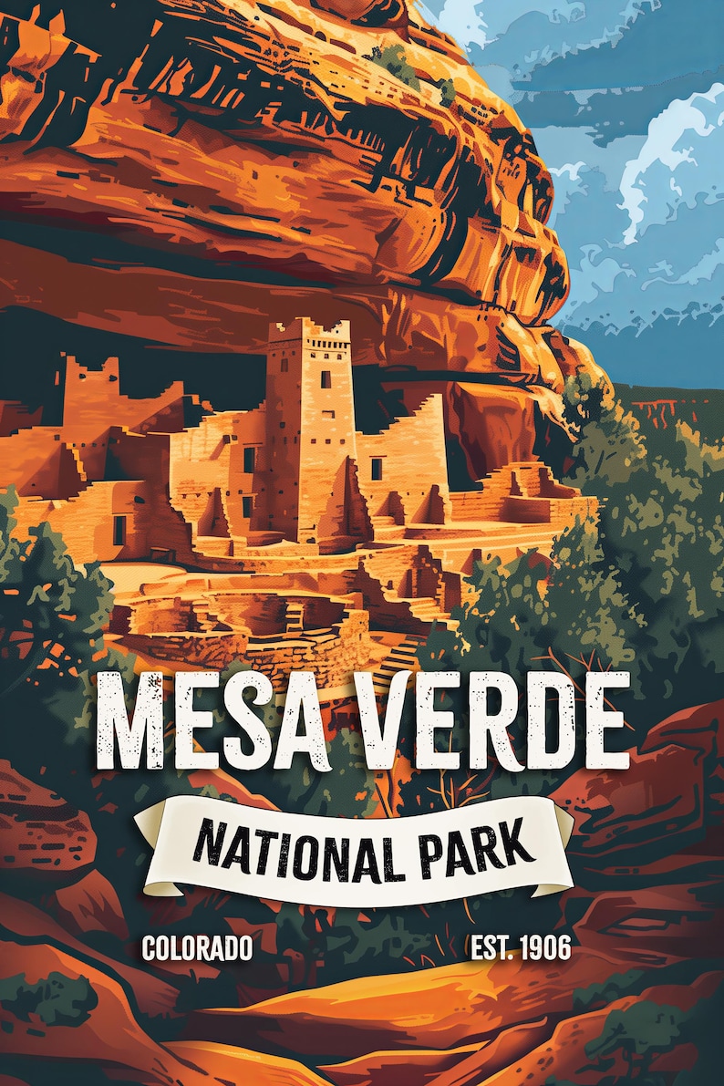 Mesa Verde National Park Poster - Etsy