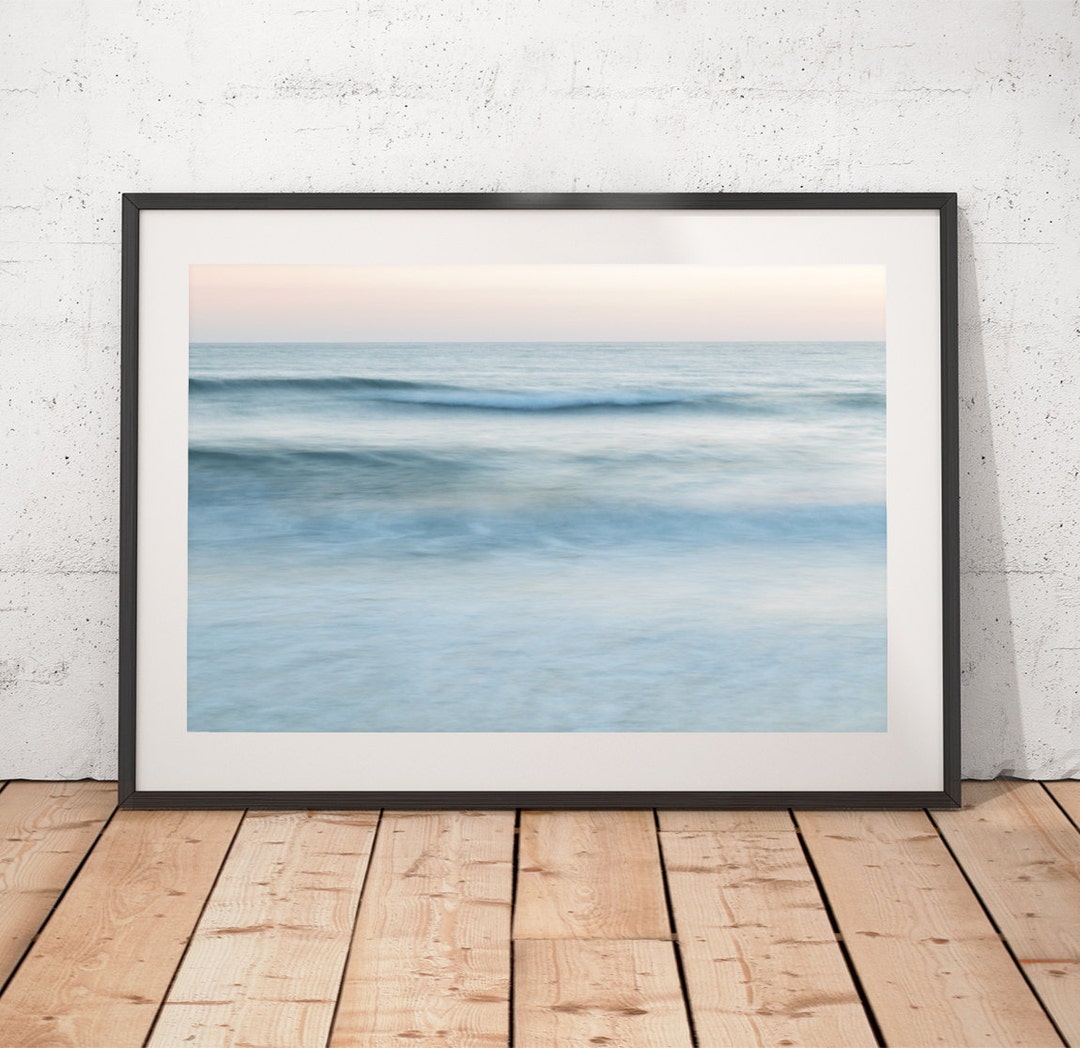 Beach Horizon, Abstract Beach Photograph, Modern Decor Wall Art, Long ...