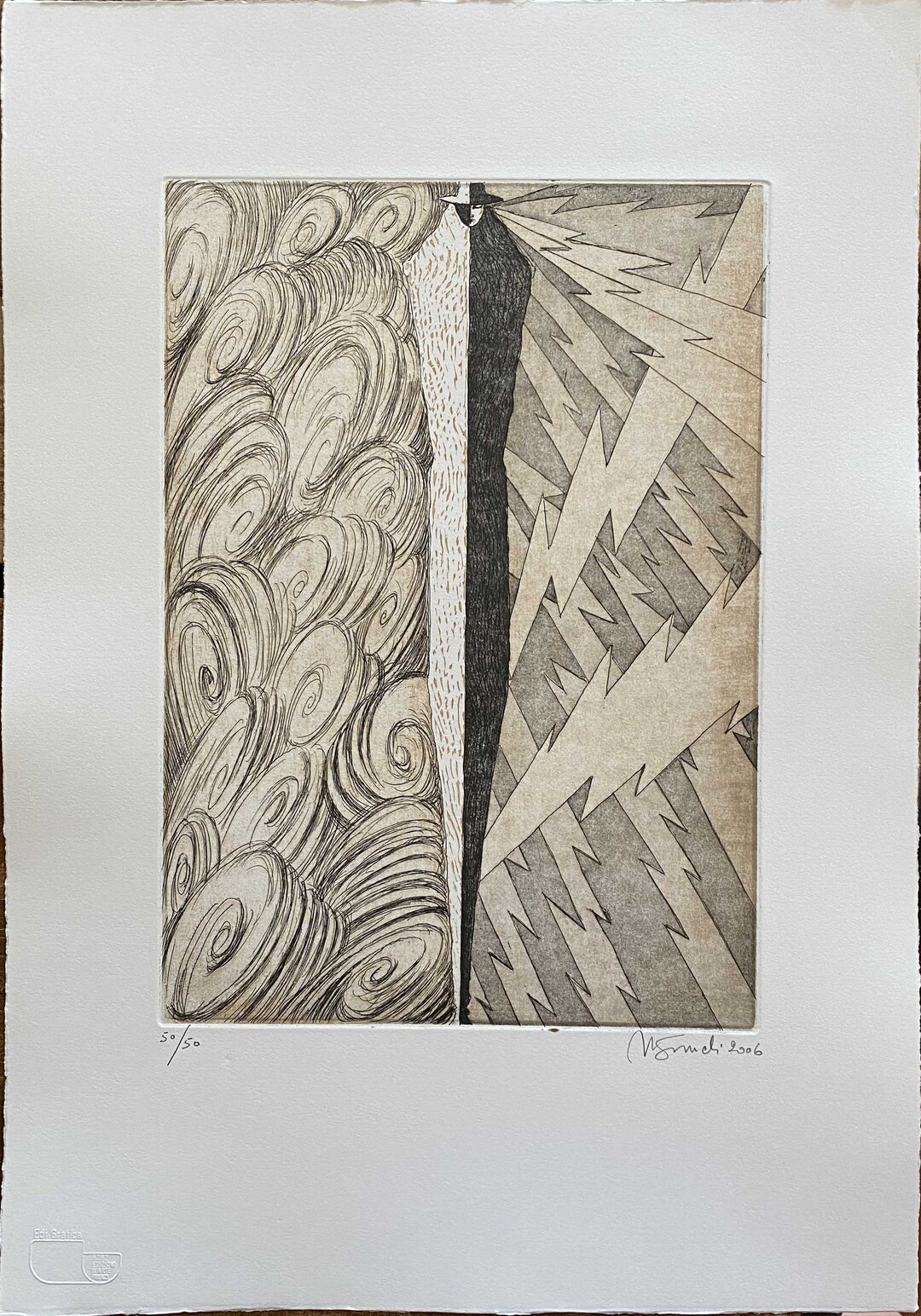 Andrea Granchi Etching Aquatint Dominator of Opposites 50x35 Signed - Etsy