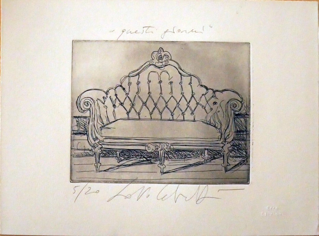 Art Italy Fabio Calvetti Etching these Days 35x25 Signed and Numbered ...