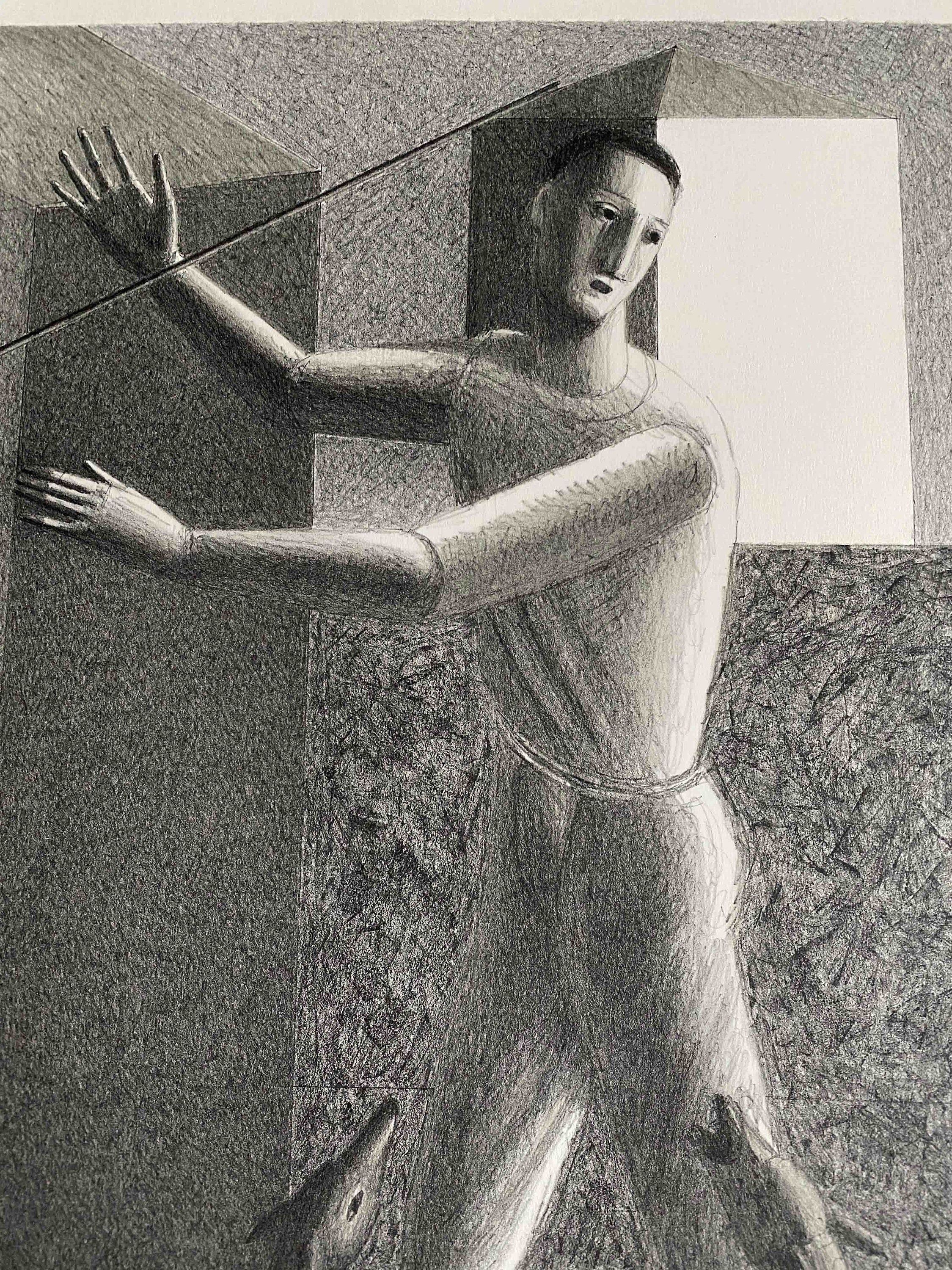 RODOLFO MELI Lithograph Boy With 2 Dogs 80x60 Signed Numbered Futurism ...