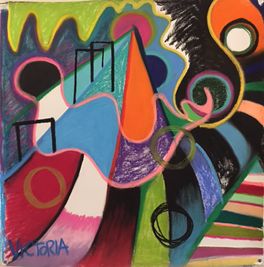 STARE - Abstract Cubism Painting - Original Pastel Artwork - Etsy