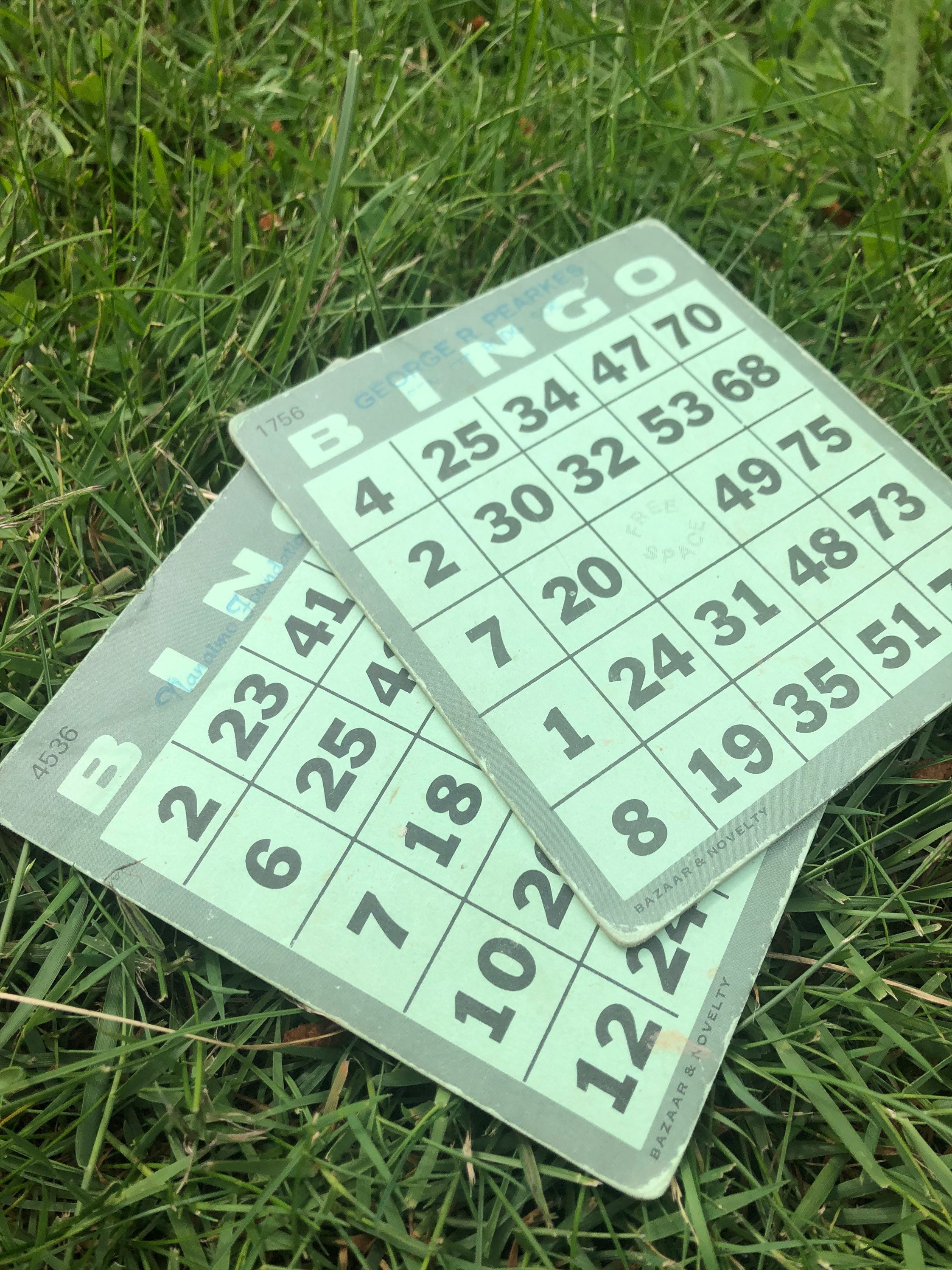 Vintage Green Bingo Cards Conjunto de 2 | Etsy