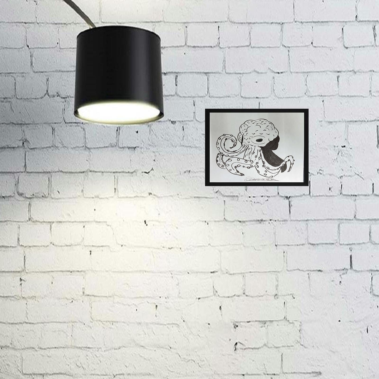 Octopus Comic Manga Style Ink Drawing Wall Art Decor Original OOAK - Etsy