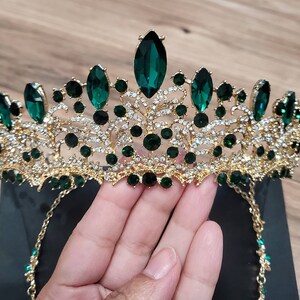Beautiful Emerald Green Crown - Etsy