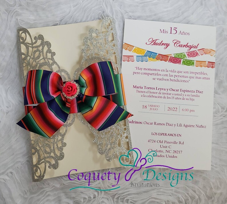 Zarape Invitation Sweet 16 Quinceañeras Weddings Baptism - Etsy