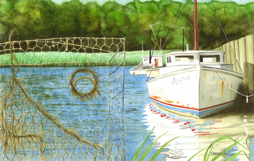 Deadrise Print, Chesapeake Bay Deadrise, Chesapeake Bay Work Boat ...