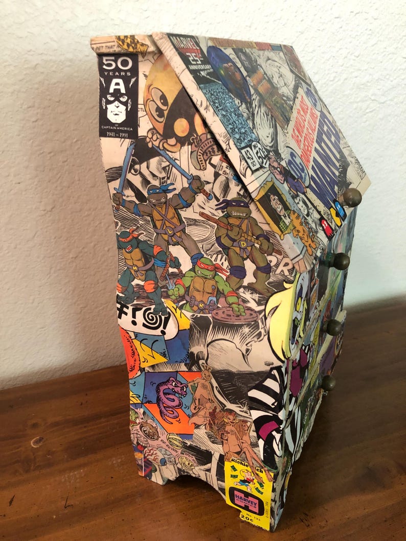 Comic Book Decoupage Jewelry Box, Nostalgic Keepsake - Etsy