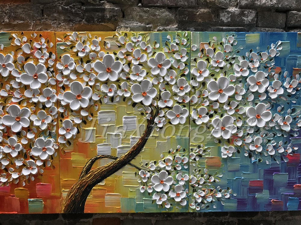 3 Piece Canvas Wall Art Painting Original 3D Oil Painting on Canvas ...