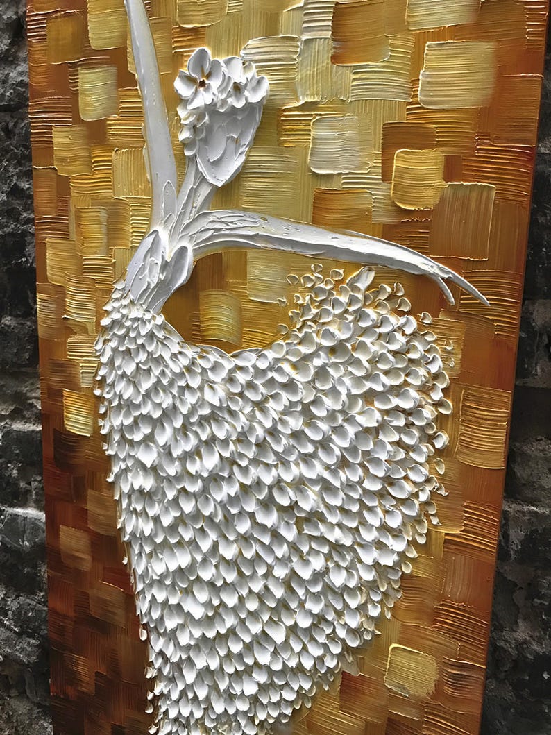 Ballet Girl Dancers Oil Painting on Canvas Texture Palette Knife ...