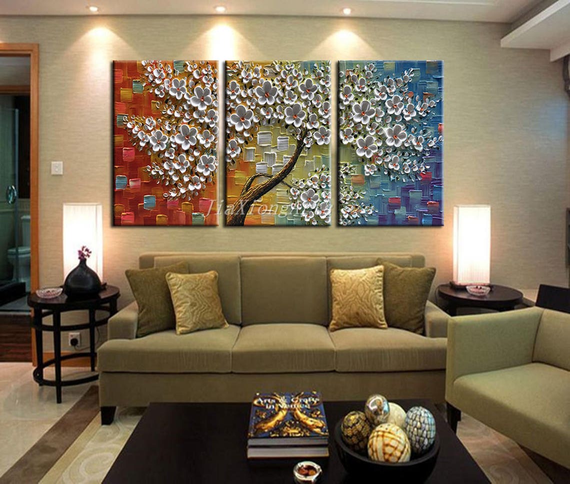 3 Piece Canvas Wall Art Painting Original 3D Oil Painting on Canvas ...