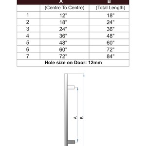 Door Pull Long Handle, Entry Door Handle 18 Rectangle H Shape ...