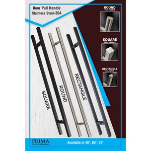 Door Pull Long Handle, Entry Door Handle 18 Rectangle H Shape ...