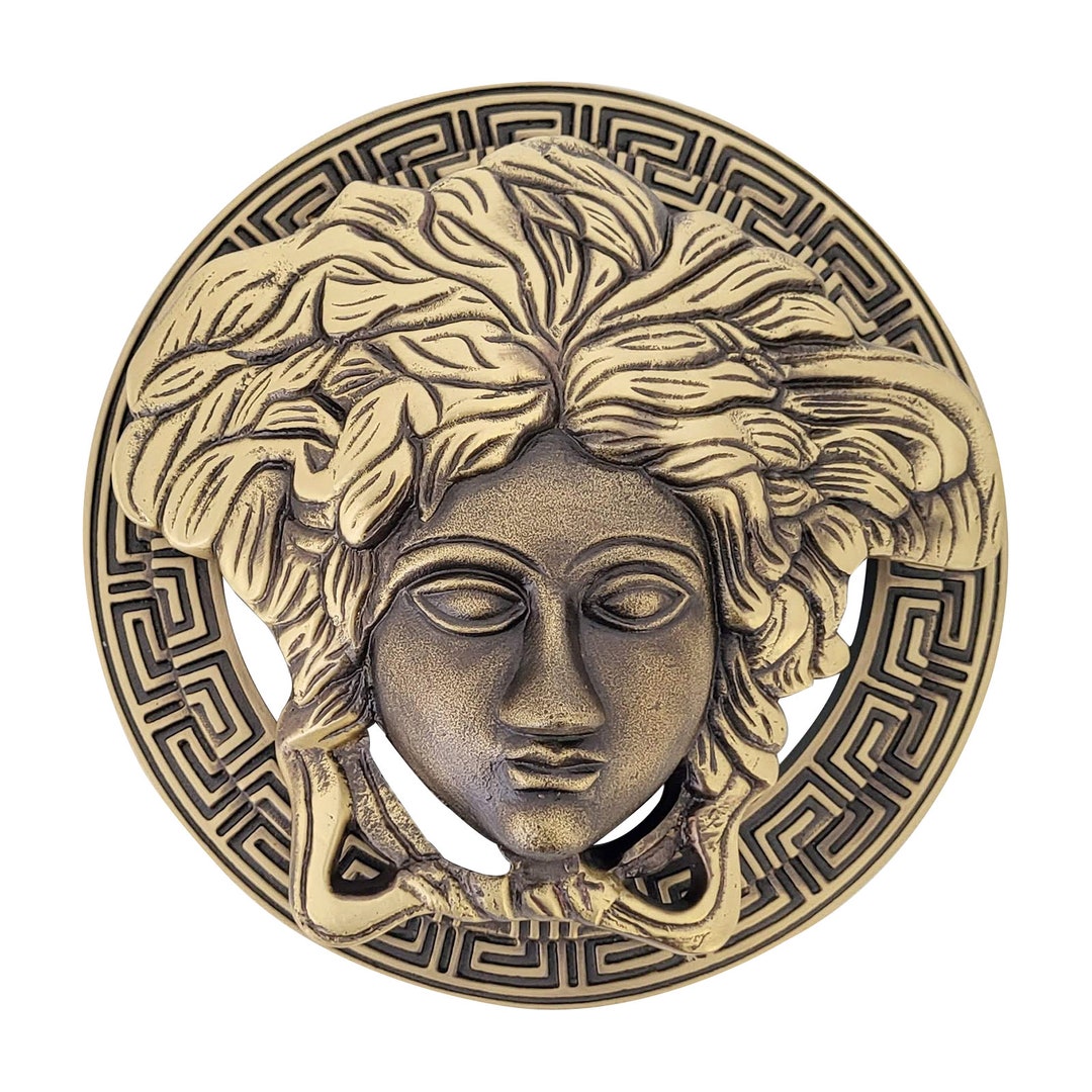 8" Medusa Cast Aluminum Door Knocker | Vintage Solid Door Knowcker ...