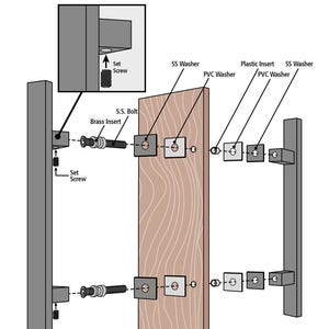 Door Pull Long Handle, Entry Door Handle 48″ Rectangle ‘H’ Shape ...