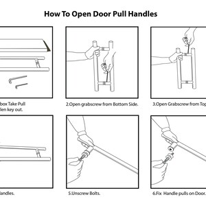 18″ Back-to-back Entry Door Pull / Push Handle – Round ‘H’ Type ...