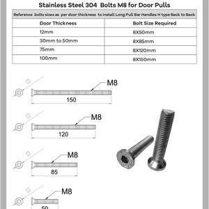 72″ Back-to-back Entry Door Pull / Push Handle – Round ‘H’ Type ...