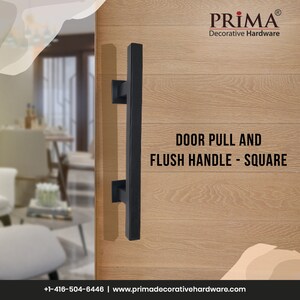 Barn Door With Square Door Pull, Barn Door Accessory, Square Doors Pull ...