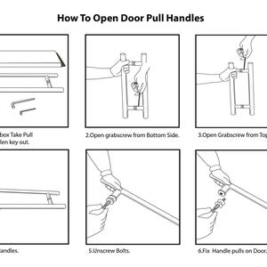 Door Pull Long Handle, Entry Door Handle 36″ Rectangle ‘H’ Shape ...