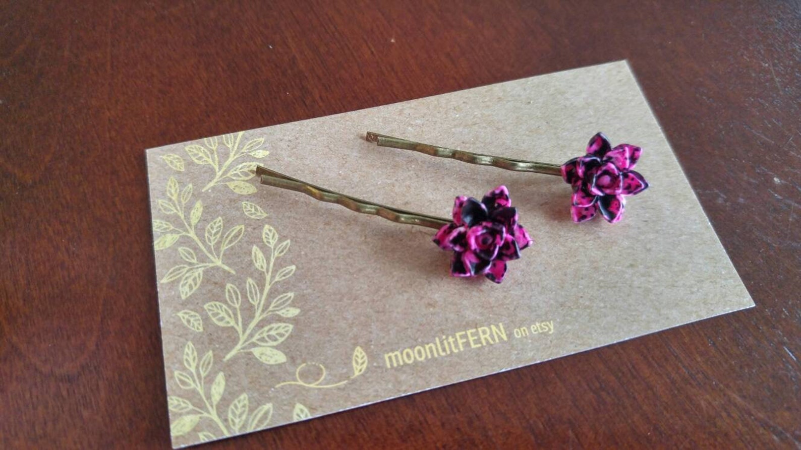 Lotus Flower Resin Hair Pins Hair Accessory Gift for Her - Etsy